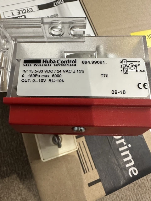 HUBA CONTROL DIFFERENTIAL PRESSURE TRANSMITTER 694.99081. Opened Never ...