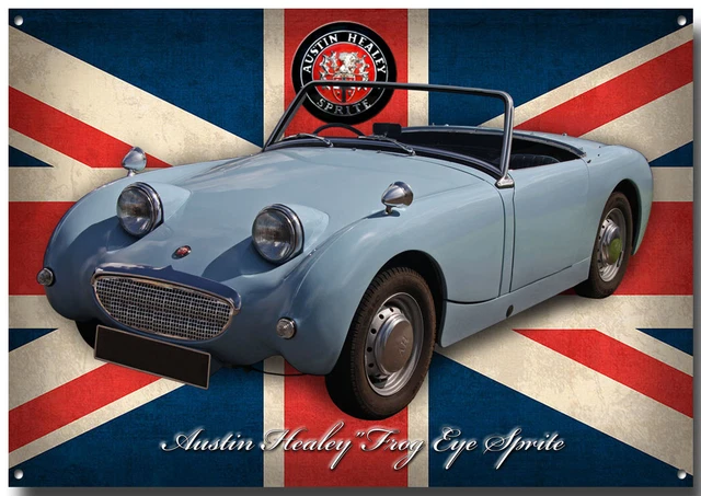 AUSTIN HEALEY FROG Eye Sprite Metal Sign.garage Sign.british Cars. £11. ...