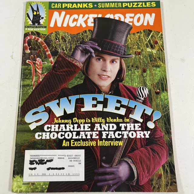 NICKELODEON MAGAZINE AUGUST 2005 Willy Wonka Chocolate Factory Johnny ...