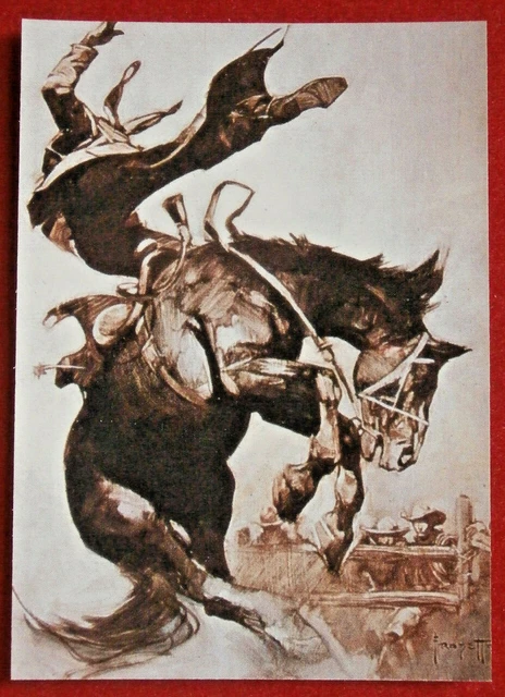 FRANK FRAZETTA - Card #52 - BUCKING BRONCO - Comic Images 1991 EUR 3,41 ...