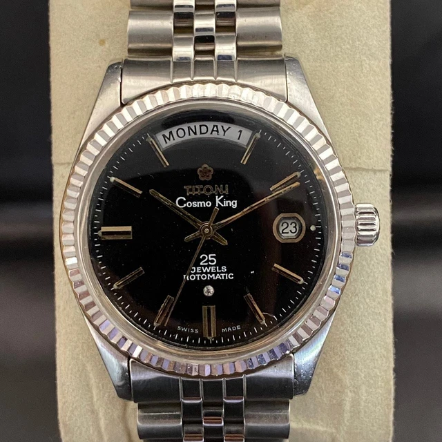 RARE MONTRE SUISSE Titoni President Cosmoking automatique 737-360 ...
