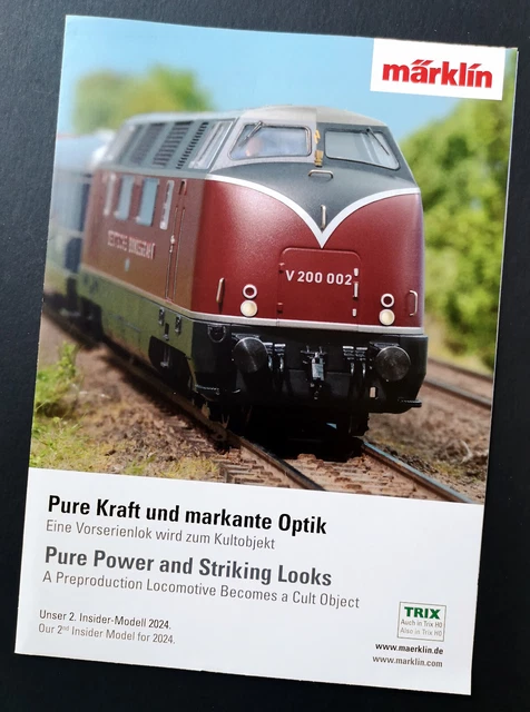 PROSPEKT UND PLAKAT Märklin "Baureihe V 200", 2024, DIN A4, 8 Seiten, Neu! EUR 4,95 - PicClick DE