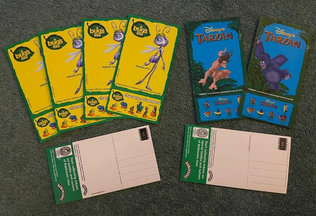 FILM POSTCARDS X8 A Bug's Life & Tarzan Disney Pixar Robinsons ...