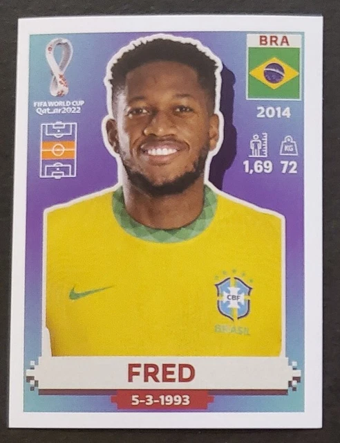 PANINI FIFA WORLD CUP Qatar 2022 #BRA13 Fred BRAZIL sticker NM/MT EUR 1 ...