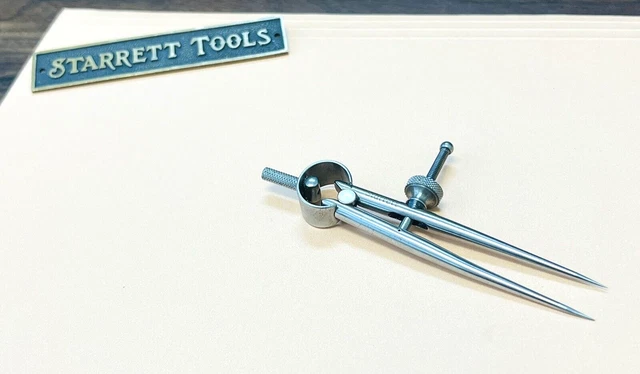 STARRETT NO.277-3 Spring-Type Divider With Round Legs; 3.0” Size ...