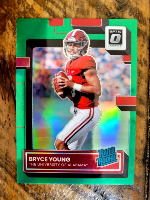 BRYCE YOUNG 2023 Chronicles Donruss Optic Draft picks Green Rated ...