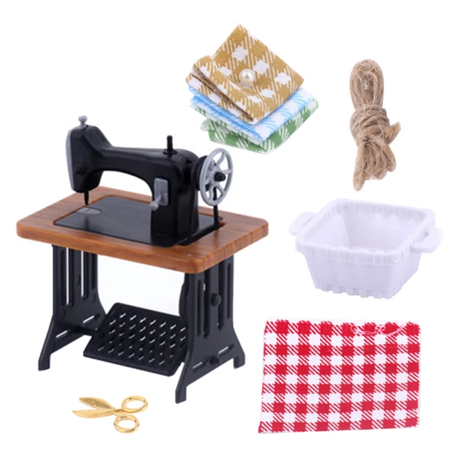 ALLOY SEWING MACHINE Model Miniature Tool Kit Tailor Treadle £6.88 ...