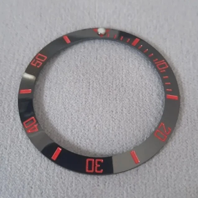 CERAMIC BEZEL INSERT 38mm for Rolex Seiko SKX SRPD Black Red - Mod ...