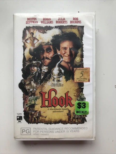 HOOK (VHS, 1991) Robin Williams Fantasy RARE 90’s Big Box Ex-Rental ...