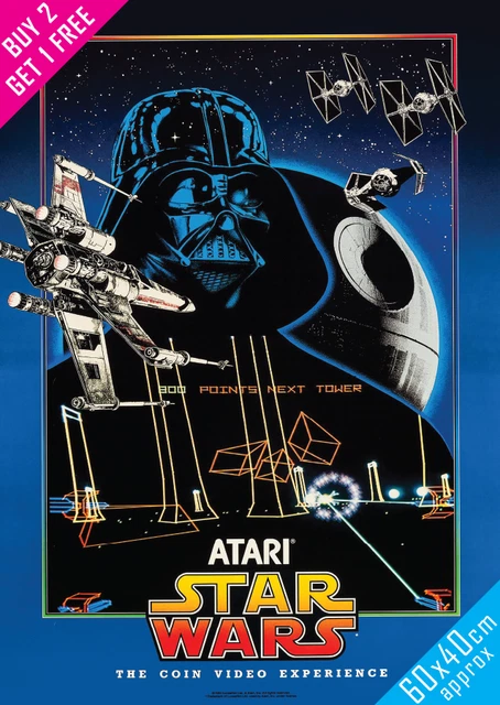 ATARI STAR WARS ARCADE GAME POSTER Large 60x40 Poster Wall Art V Rare £ ...