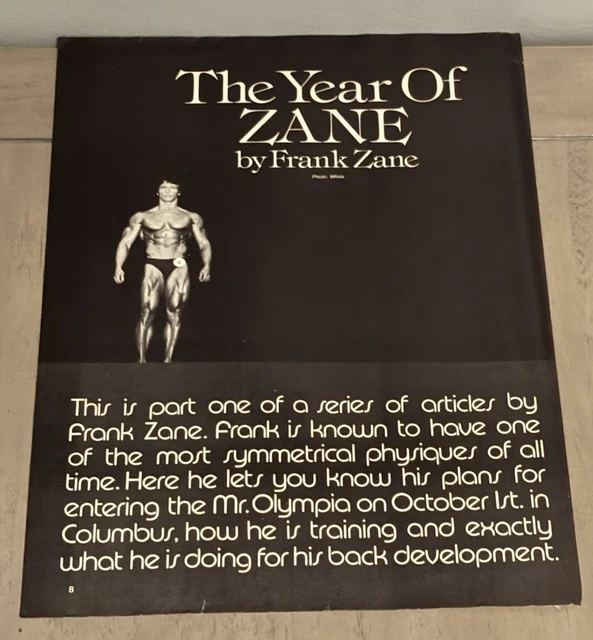 THE YEAR FRANK Zane Mr. Olympia Contest Bodybuilding Photo From ...