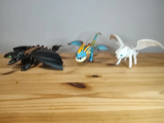HOW TO TRAIN Your Dragon White Toothless Figure And 2 Others Very Rare ...