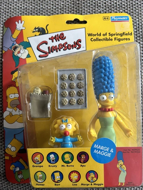 THE SIMPSONS WORLD Of Springfield Marge & Maggie Figures 2001 £20.00 ...