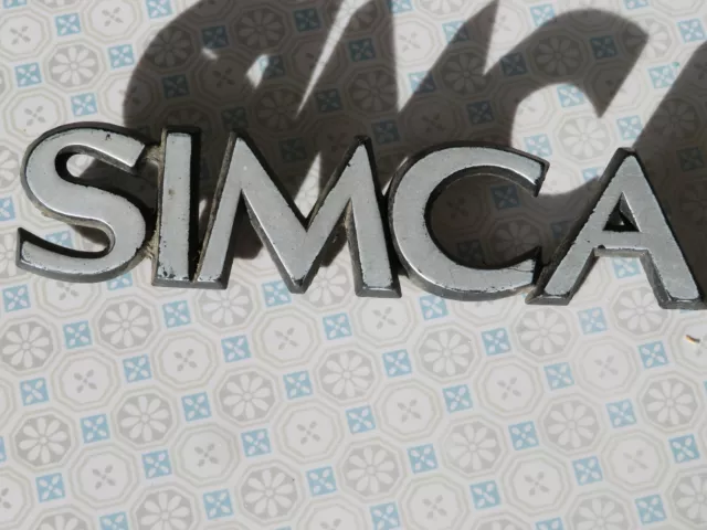 PLAQUE SIGLE EMBLÈME logo auto Simca Coffre aile boite à gant EUR 9,90 ...