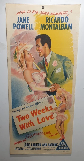 ORIGINAL DAY BILL Movie Poster - Two Weeks With Love - 1950 EUR 50,96 ...