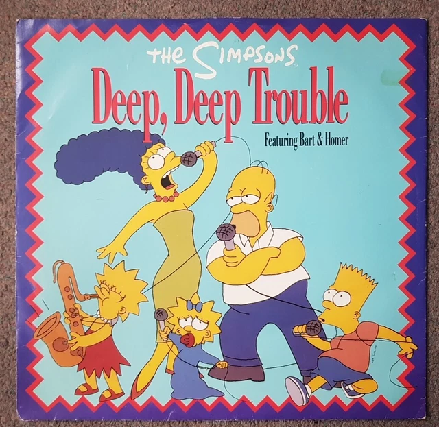 THE SIMPSONS FEATURING Bart & Homer Deep, Deep Trouble 12" Pop Rap 1990 ...