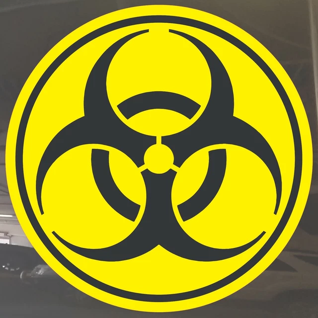 HAZARD SYMBOL STICKER Toxic Death Safety Sign 105 mm Warning Australian ...