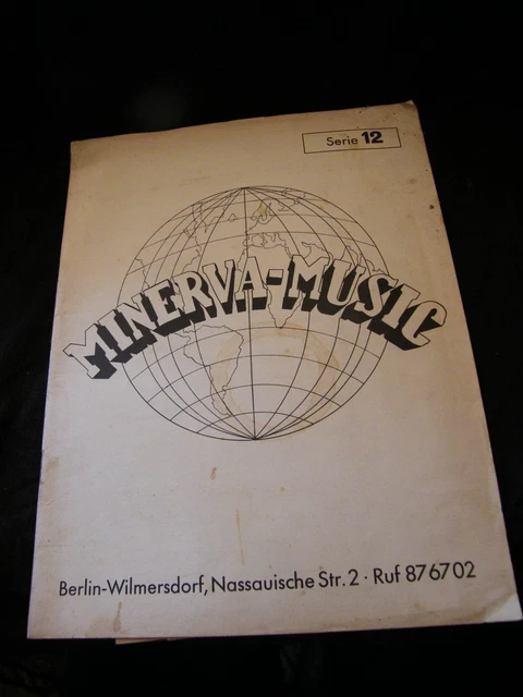& SPARTITO MINERVA Music Serie 12 Music Sheet " EUR 19,93 - PicClick IT
