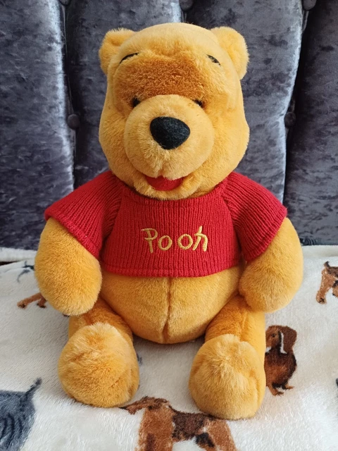 MATTEL WALT DISNEY Winnie The Pooh Plush Bear Stuffed Animal 11" Red Shirt £12.99 - PicClick UK