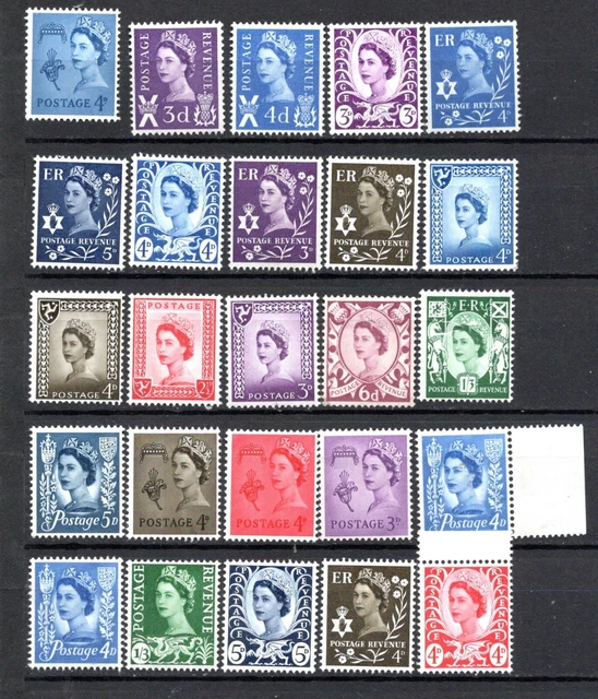 BRITISH WILDING REGIONAL mint collection definitive old stamps mix ...
