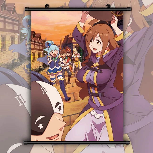 PÓSTER DE PARED Kono Suba Aqua Megumin Darkness Wiz Anime impresión HD ...