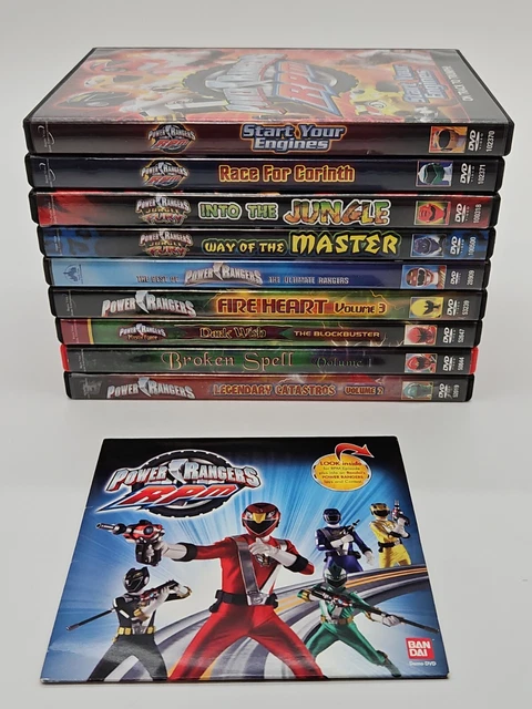 LOT OF 10 Power Rangers DVDs RPM Jungle Fury Mystic Force Ultimate ...