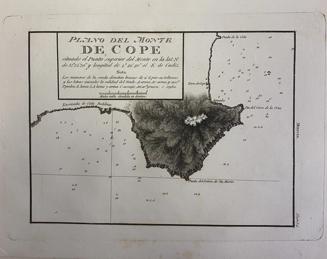CARTE MARINE ANCIENNE Plano Del Monte De Cope 1813 EUR 60,00 - PicClick FR