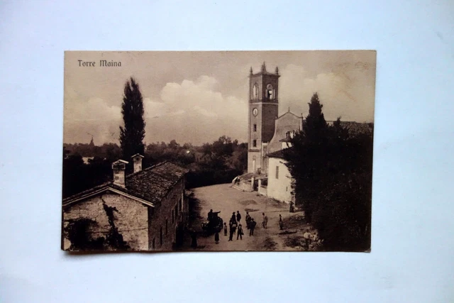 CARTOLINA TORRE MAINA Veduta Chiesa Viaggiata Animata 1915 Modena EUR ...