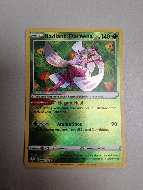 POKÉMON TCG RADIANT Tsareena Silver Tempest 016/195 Holo Radiant Rare £0.99 - PicClick UK