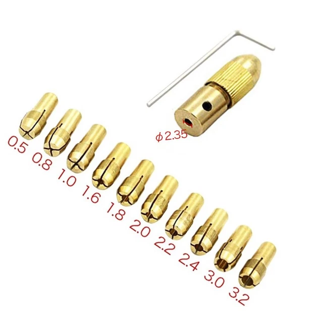 MINI MANDRIN DE perceuse pratique avec 12 pièces colliers en laiton ...