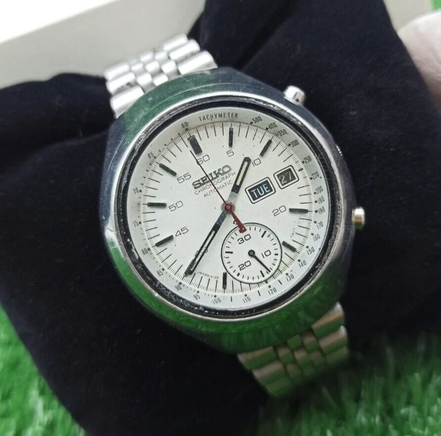 ULTRA-RARE WATCH SEIKO Helmet Chronograph Vintage Speed Timer Day Date ...