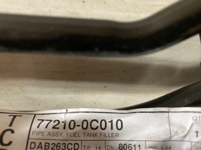 GENUINE OEM LOWER Fuel Filler Neck For Toyota 77210-0C010 $40.77 ...