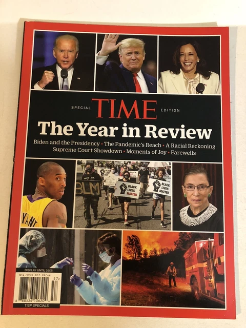 THE YEAR IN Review Time Magazine Kobe Bryant Donald Trump Joe Biden £7. ...