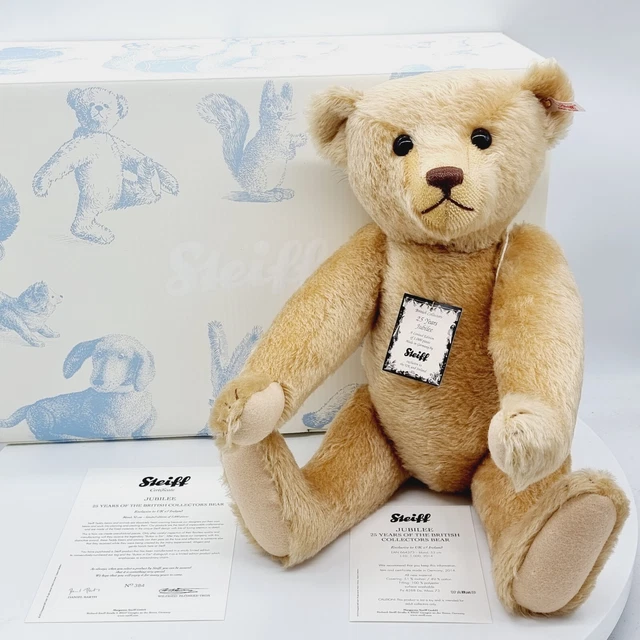 STEIFF 664373TEDDYBÄR BRITISH collectors 25 Jahre limitiert 1000 52 cm ...