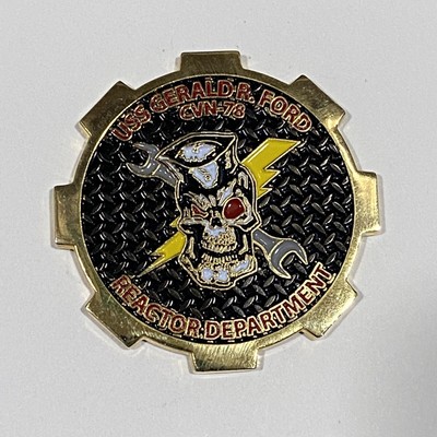 USS GERALD R. Ford (CVN-78) Reactor Department Challenge Coin - Golden ...