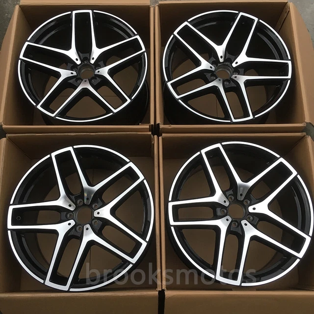 21& TWIN 5 Spoke Black Style Wheels Rims Fits For Mercedes Benz C292 ...