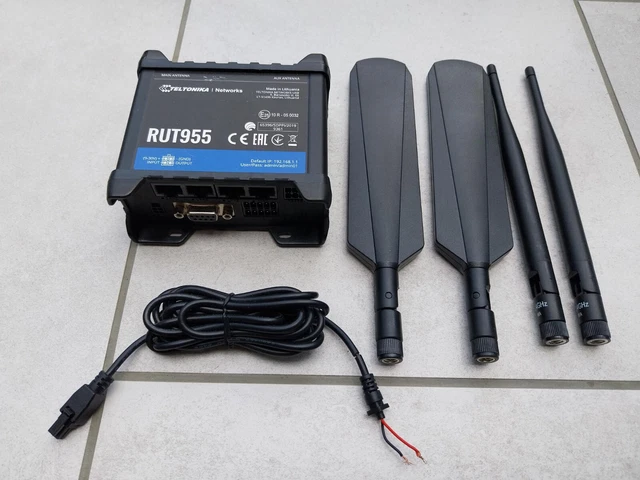 TELTONIKA RUT955 LTE router dual SIM con Wi-Fi, 4x Ethernet, I/O, RS232 ...