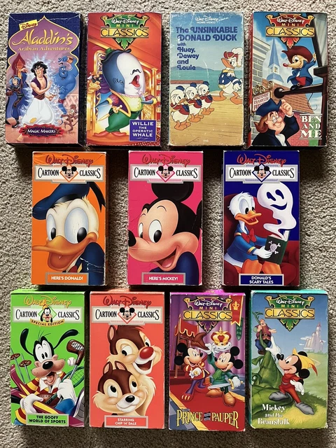 WALT DISNEY - Mini CARTOON CLASSICS - VHS Lot x11 - Here’s Mickey ...