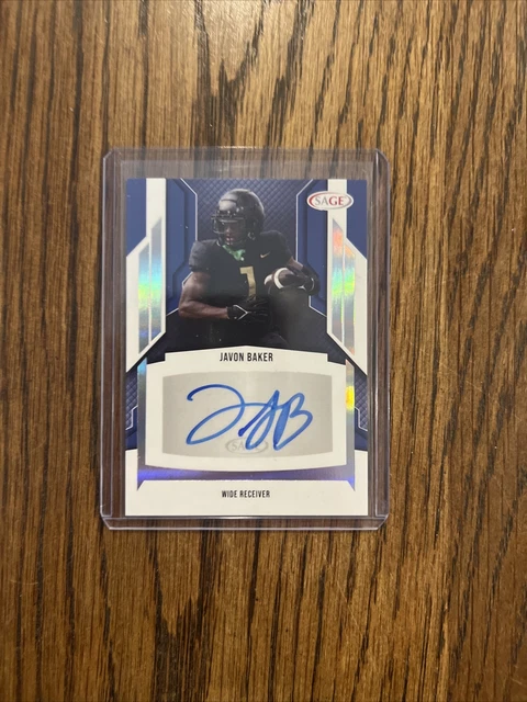 JAVON BAKER 2024 SAGE HIGH SERIES AUTO #A-JB3 NUOVA ENGLAND PATRIOTS RC ...