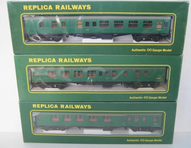 REPLICA BACHMANN BR MK.1 Rake of 3 Brake Coaches BSK x2 & BCK SR GREEN ...