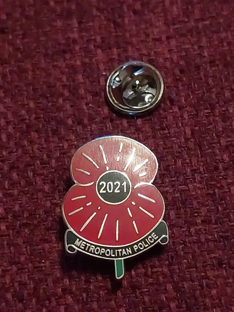 BRITISH METROPOLITAN POLICE Poppie Pin Badge 2021 London England Bnip 1 ...