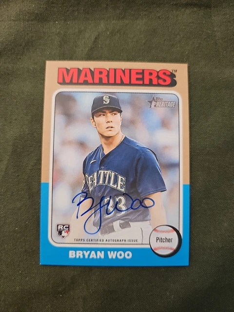 BRYAN WOO 2024 Topps Heritage Rookie On Card Auto - Autografo ...