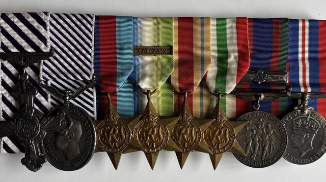 DFC/DFM. RCAF. MEDAL Group Of 8. Court Mounted. £299.99 - PicClick UK