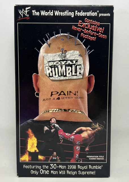 VTG 1998 WWF Royal Rumble VHS Wrestling Video Steve Austin Mike Tyson ...