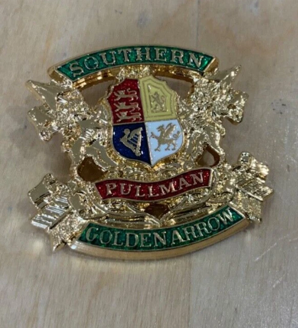 VINTAGE PULLMAN SOUTHERN Railway Golden Arrow Pin Badge Train ...