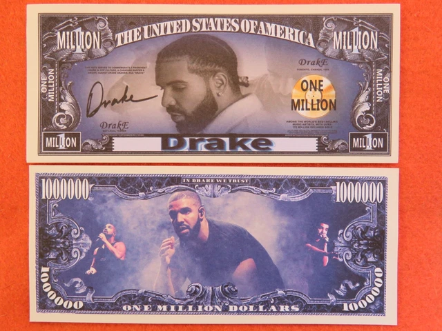 DRAKE: CANADIAN R&B, Hip Hop, Rapper & Singer - $1,000,000 One Million ...
