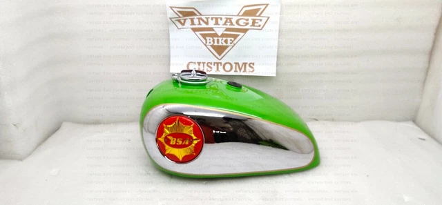 GAS TANK FOR Bsa Gold Star Scramble Catalina In Green Paint Chrome With ...