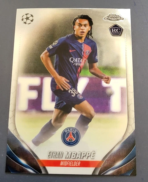 TOPPS CHROME UCC 23-24, Ethan Mbappe, Psg Paris, Rookie Base EUR 2,00 ...