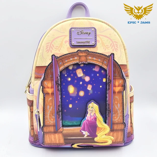 LOUNGEFLY DISNEY TANGLED Rapunzel Lenticular Lantern Window Mini ...