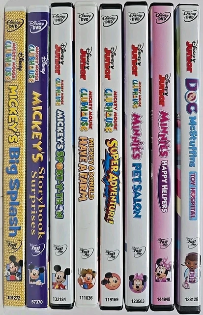 DISNEY JUNIOR MICKEY Mouse Clubhouse DVD Lot Of 8 Minnie Mouse Doc ...